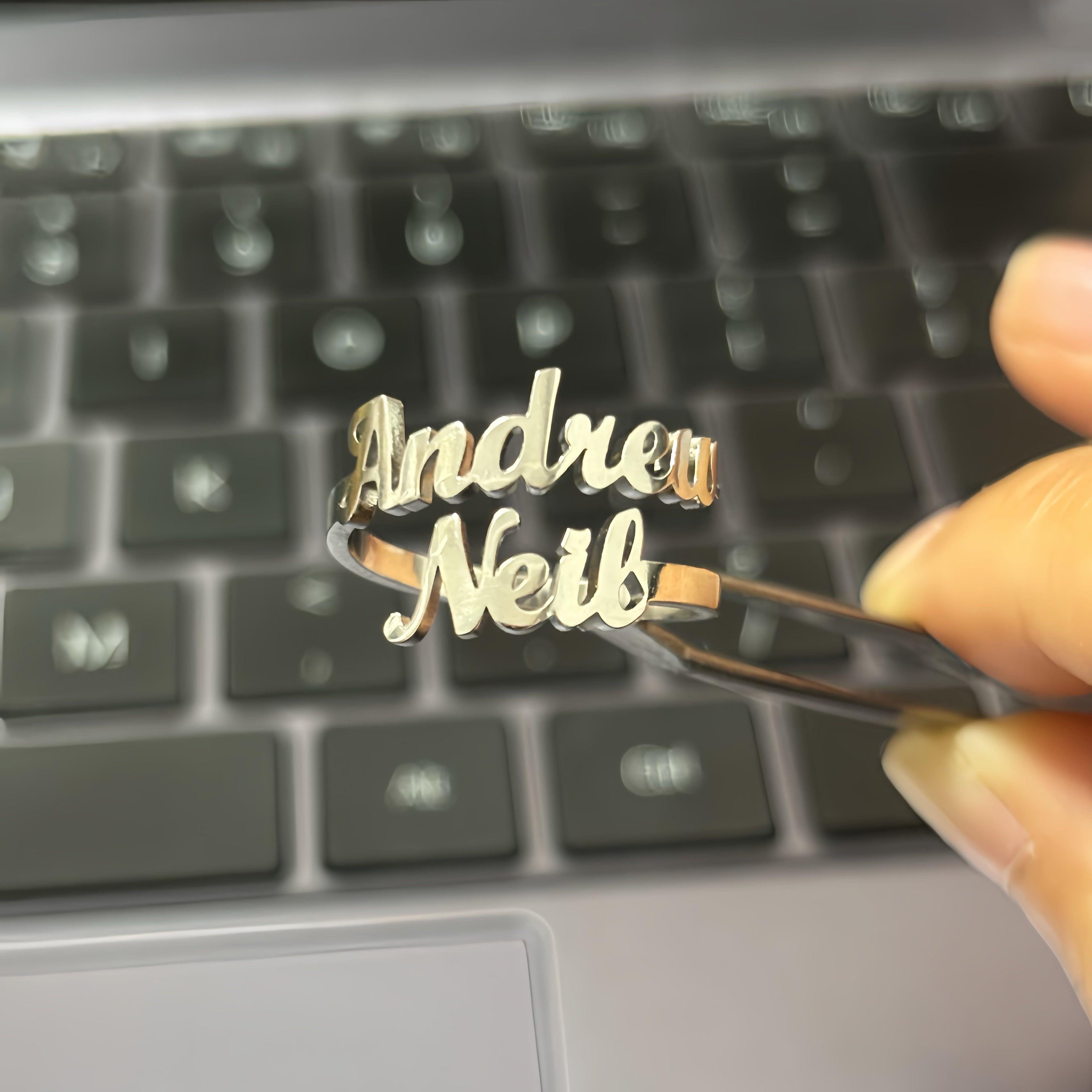 Andrew & Neil Stainless Steel Adjustable Open Ring – MMT JEWEL