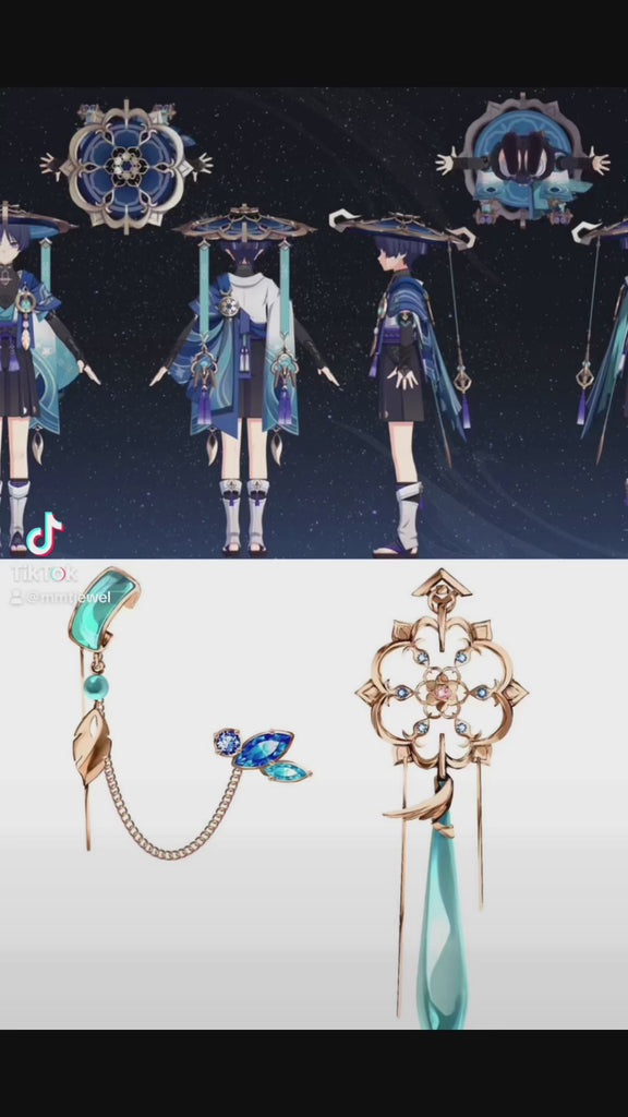 Wanderer Designer Blue Scaramouche Genshin Impact Earring – MMT JEWEL